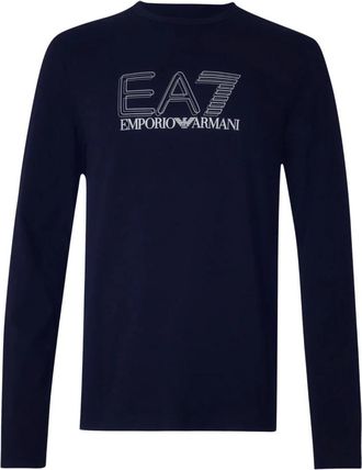 Emporio Armani Stretch Baumwolljersey T-Shirt - - Tops - Herren - Blau - 2XL