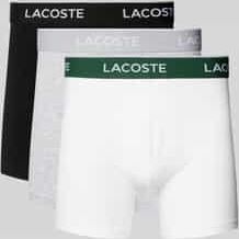 Lacoste Boxershorts mit elastischem Label-Bund im 3er-Pack