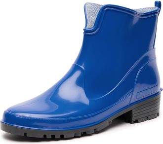 Ladeheid Gummistiefel Damen Kurz Wasserdicht Damenschuhe Elegant und Bequem LA-930 (Blau, 37 EU)