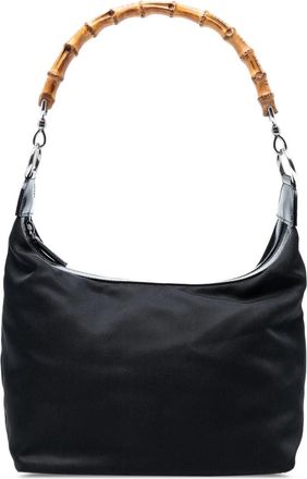 Gucci Hobo Bags - Nylon Bamboo Shoulder Bag - Gr. unisize - in Schwarz - für Damen