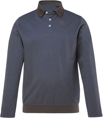 Boston Park Poloshirt Langarm-Poloshirt Bauchfit TwoTone-Piqu&eacute;