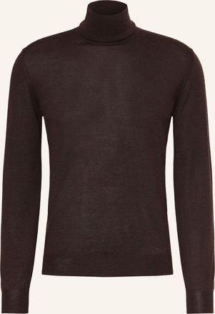 Fioroni Cashmere Fioroni Rollkragenpullover Aus Cashmere Mit Seide braun