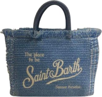 Saint Barth Femme, Sacs, Bleu, Taille: ONE Size borse Rafia