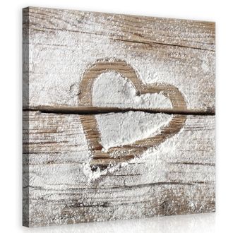 ForWall Leinwand Bilder - Herz - 80x80 cm Leinwandbilder - Bild auf leinwand - Wandbild XXL gro&szlig; Wandbilder f&uuml;r Wohnzimmer Schlafzimmer Wohnzimmerbilder Moder