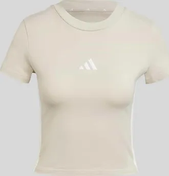 adidas Slim Fit T-Shirt aus Baumwoll-Mix mit Logo-Stitching