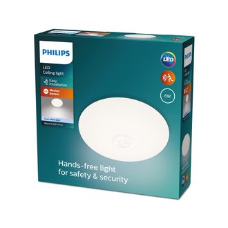 Philips LED Mauve Deckenleuchte mit integrierter Bewegungsmelder, 6W, Wei&szlig;