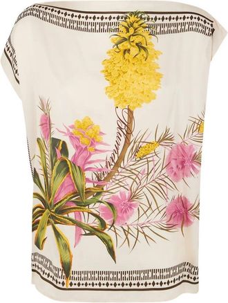 Blumarine Print Twill Top