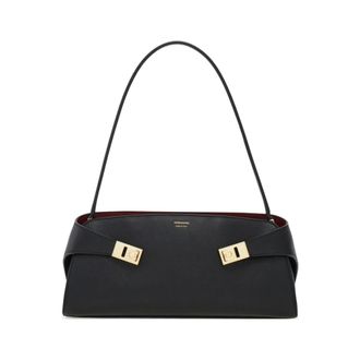 Ferragamo East-West Hug Bag - - Bags - Damen - Schwarzk - ONE SIZE