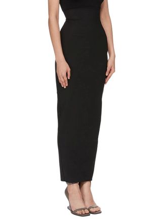 Rick Owens Womens Jupe Longue Dirt Pillar Noire Black Skirt