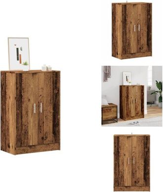 vidaXL Schuhschrank Altholz-Optik 60x35x92 cm Holzwerkstoff - Schuhregal - Schuhregale - Schuhaufbewahrung - Schuhschrank