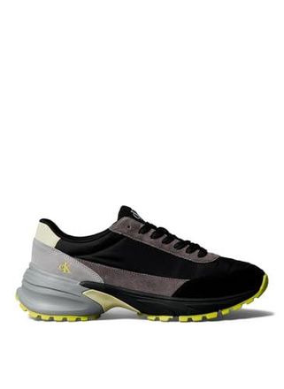 Calvin Klein Noir - Multicolore Baskets HIKE RUNNER CASUAL NY-SU, YM0YM01292, Ck Black Granite Grey Wild Lime, 42 EU