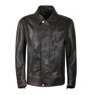 Golden Goose Homme, Vestes, Noir, Taille: M Blouson aviateur en cuir Nappa