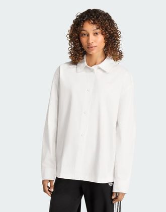 adidas Originals chemise 3 bandes en blanc nuage / blanc nuage