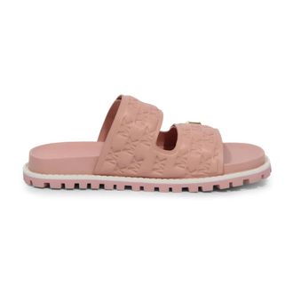 Michael Kors Stark Slide Puffy Logo Sandalen - - Shoes - Damen - Rosa - 38 1/2 EU