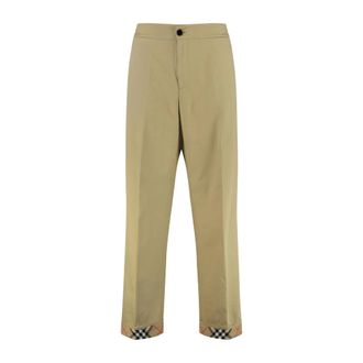 Burberry Klassische- ma&szlig;geschneiderte Hosen mit Karoborte - - Trousers - Herren - Beige - XL