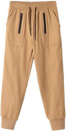 Generic Pantalon cargo pour homme 2026 - Pantalon de jogging d&eacute;contract&eacute; - Salopette tendance et droite, kaki, S