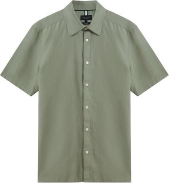 Ted Baker Zefre Regular Gr&uuml;nes Leinenhemd