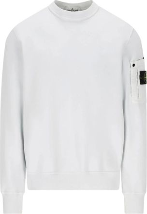 Stone Island Homme, Sweatshirts et sweats &agrave; capuche, Gris, Taille: L Felpa logo applicazione