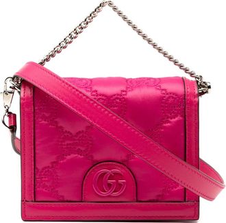 Gucci mini sac à bandoulière à logo embossé (2000-2015) - Rose