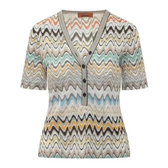 Missoni V-neck &agrave; manches courtes - Femme - Pulls - Multicolore - Taille: 34 FR