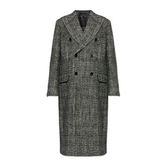 Dolce & Gabbana Homme, Manteaux, Gris, Taille: XL Manteau en laine &agrave; double boutonnage