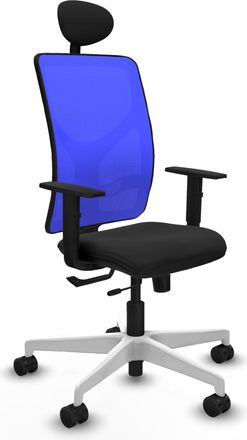 Piqueras y Crespo B&uuml;rostuhl mit verstellbarer R&uuml;ckenlehne, 1D-Armlehnen, h&ouml;henverstellbare Lendenwirbelst&uuml;tze und festes Kopfteil, ausgestattet mit Syncro/Traslack und 