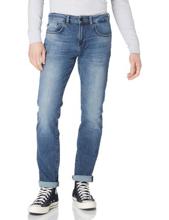 LTB Jeans Herren Jeans Slim Hollywood Z - Herren Slim Jeans mit Reißverschluss und Stretch - Hollywood Z Mittel Jeanshose in Blau 42