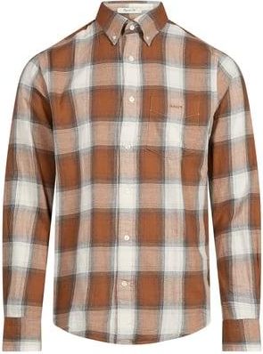 GANT Chemise droite col boutonn&eacute; &agrave; carreaux en coton