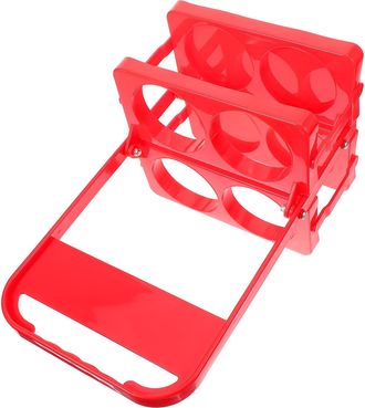 OSALADI Supvox Bierregal Faltbar aus Kunststoff Tragbarer Bierkorb mit 4 F&auml;chern Flaschentr&auml;ger f&uuml;r Bar Picknick und Grillabend Ausgestattet mit Robustem Grif