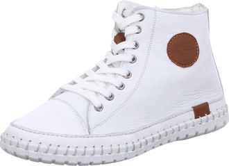 Gemini Damen Schn&uuml;rboot Rei&szlig;verschluss High Top Sneaker Stiefelette 395160-02, Gr&ouml;&szlig;e:37 EU, Farbe:Wei&szlig;