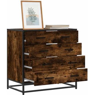 vidaXL Schubladenschrank Räuchereiche 70x41x70 cm Holzwerkstoff - Vidaxl