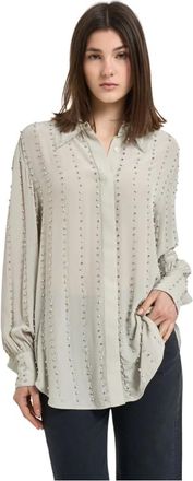 Pinko Pinko, Femme, Blouses et Chemises, Gris, Taille: 40 FR Caitlin Shirt