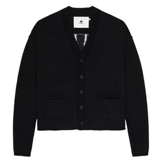 New Amsterdam Surf Association Homme, Pulls, Noir, Taille: S/M Cardigan Carr&eacute; Oversize