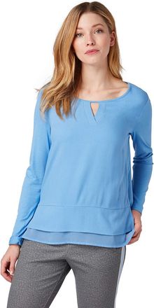 Tom Tailor Damen 1007957 T-Shirt, Blau (Sea Blue 15497), XS