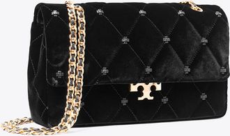 Tory Burch Bunny Knot Schultertasche aus Samt