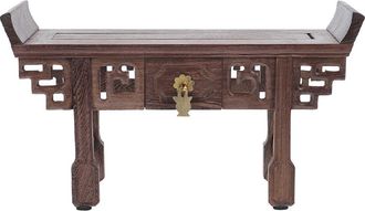 Aboofan Buddha-Statuenständer Lotus Teelichthalter Blumentopf Basis Chinesischer antiker Ausstellungsständer Heimdekorationsornamente links Vase Blumenständer