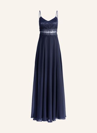 Vera Mont Vm Vera Mont Abendkleid Mit Spitze Und Pailletten blau