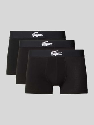 Lacoste Trunks mit elastischem Logo-Bund im 3er-Pack