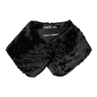 Dolce & Gabbana Lammfellkragen Nackenw&auml;rmer Schal - - Accessories - Damen - Schwarzk - ONE SIZE