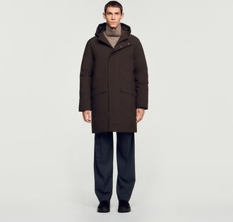 Sandro Parka &agrave; capuche zipp&eacute;e