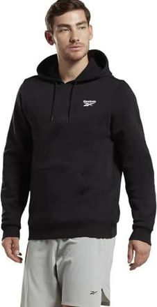 Reebok Sweat &agrave; Capuche Logo sur la Poitrine Gauche pour Homme, Noir, L, Noir, L