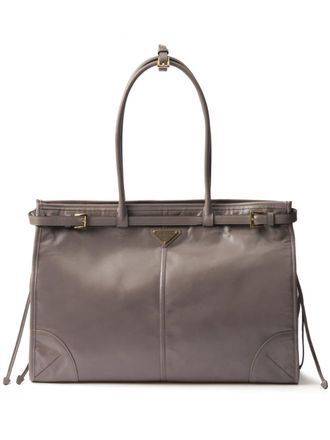 Prada grand sac porté épaule Bonnie - Gris