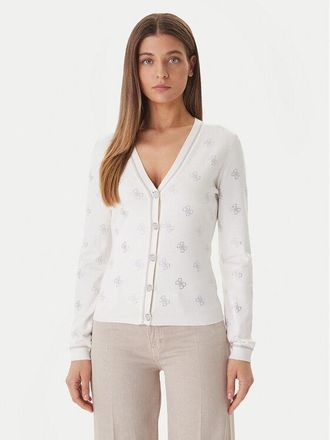 Guess Strickjacke W6GR18 Z0605 Wei&szlig; Regular Fit