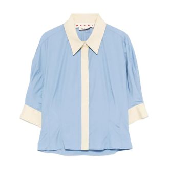 Marni Femme, Blouses et Chemises, Bleu, Taille: 40 FR Shirt Sky