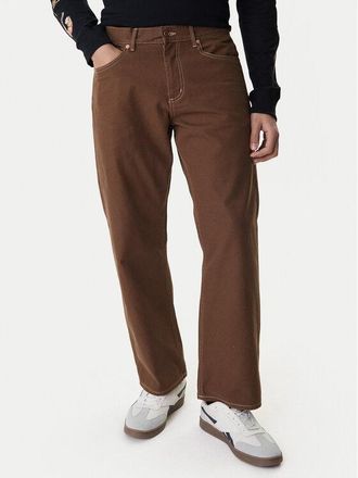 Rvca Stoffhose Dayshift 23A113502 Braun Relaxed Fit