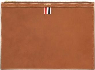 Thom Browne unisex, Accessoires, Brun, Taille: ONE Size Pebble Grain Medium Document Holder