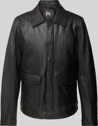 Mauritius Lederjacke mit Pattentaschen Modell Parvis