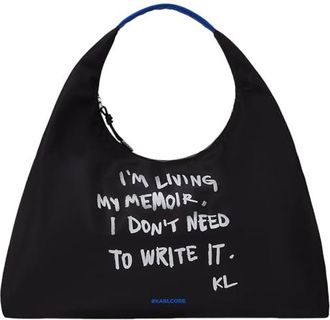 Karl Lagerfeld Karl Lagerfeld Jeans, Femme, Sac Actif Citation Karl, Noir, One size