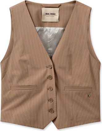 Mos Mosh Stylische Roy Weste f&uuml;r Frauen - - Suits - Damen - Braun - L