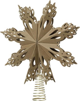 Broste Copenhagen Broste Copenhagen Christbaumspitze Christmas Star aus Papier in der Farbe Natural Braun, 30cm, 70080347